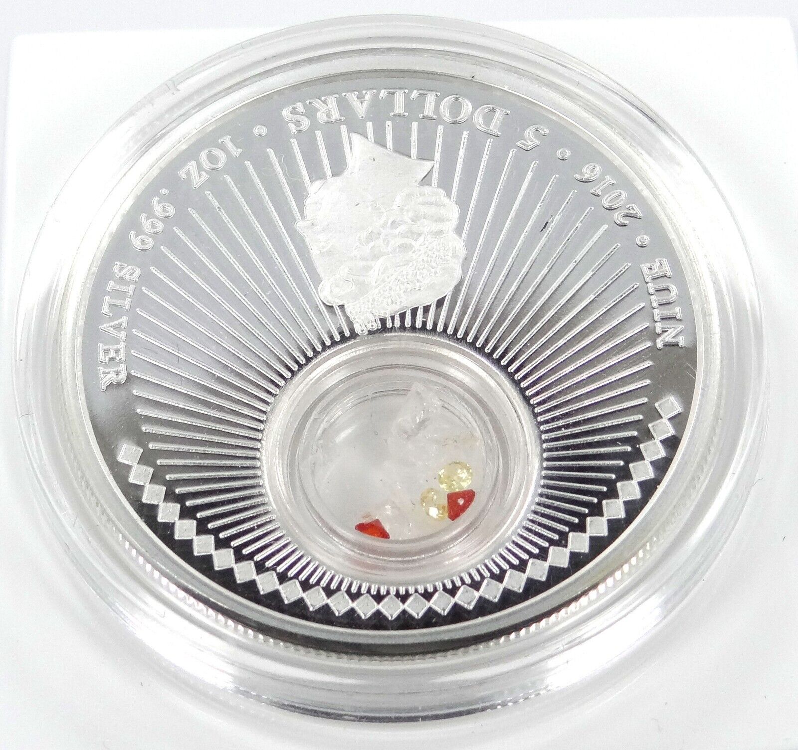 1 Oz Silver Coin 2016 Niue $5 Solar System with transparent capsule me ...