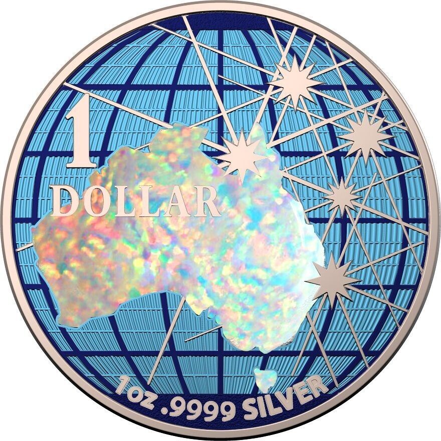 1 Oz Silver Coin 2020 Australia $1 Beneath the Southern Skies - Hologr ...