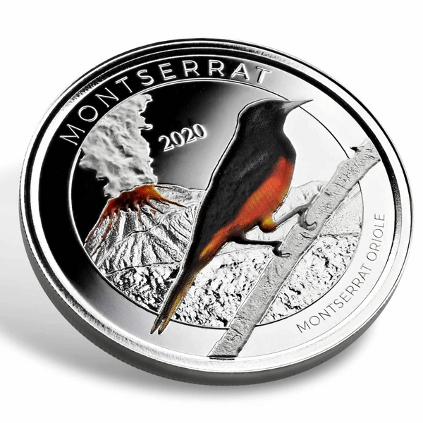 1 Oz Silver Coin 2020 EC8 Montserrat $2 Scottsdale Mint Color Proof ...