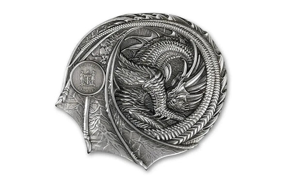 1 Oz Silver Coin 2022 Fiji $1 Dragons of the World Welsh Red Dragon An ...