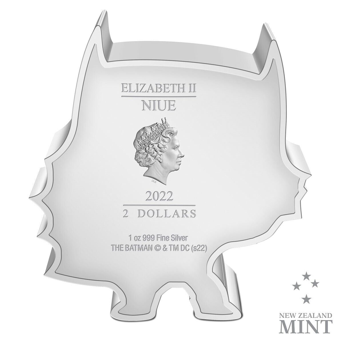 1 Oz Silver Coin 2023 Niue $2 DC Comics The Batman – Batman Shaped Chi ...
