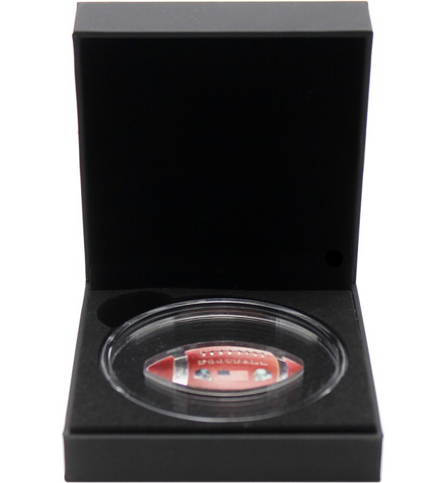 1 oz Silver Coin 2023 Cameroon American Football Shaped Colorized Mint ...