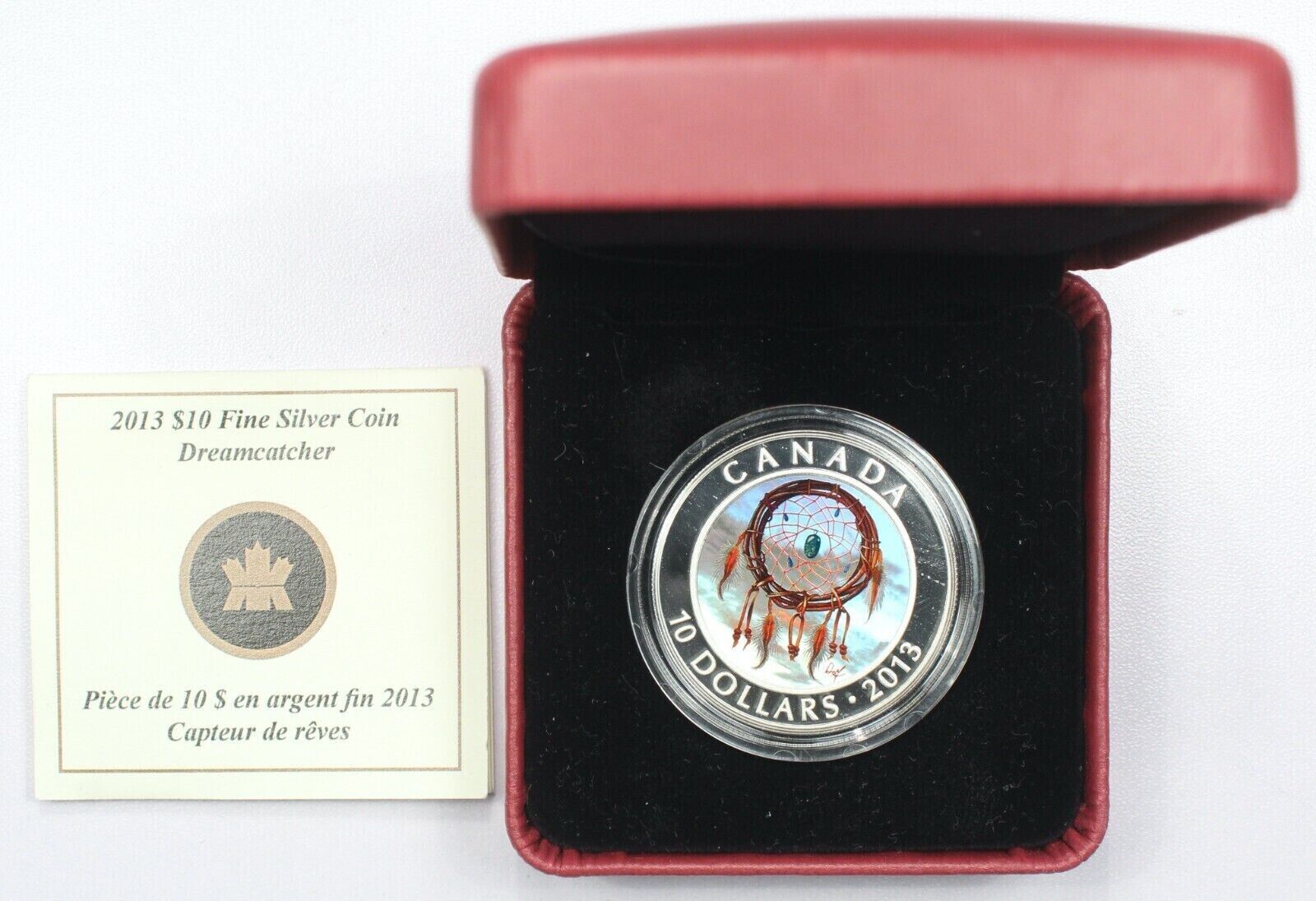 15.87g Silver Coin 2013 $10 Canada Colorized Dreamcatcher Hologram ...