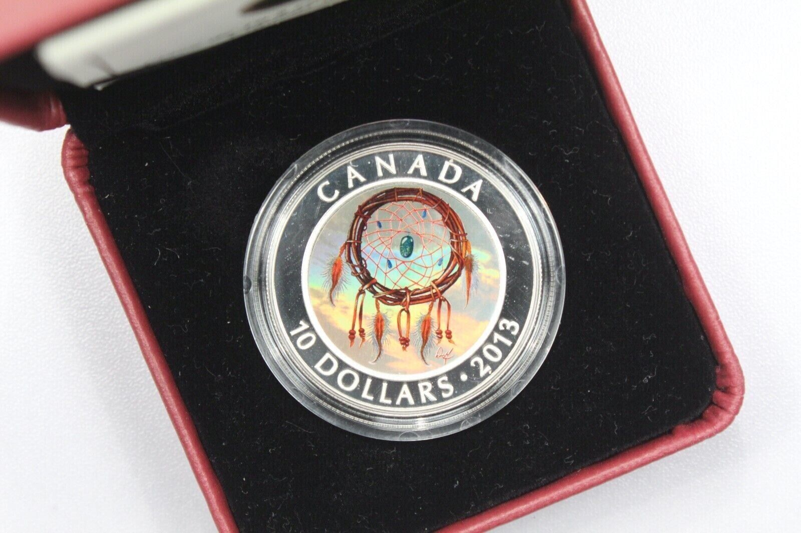 15.87g Silver Coin 2013 $10 Canada Colorized Dreamcatcher Hologram - classypw.com