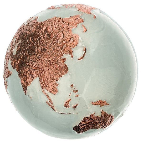 3 Oz Silver Coin 2023 Barbados $5 Bright Marble Earth Spherical Enamel ...