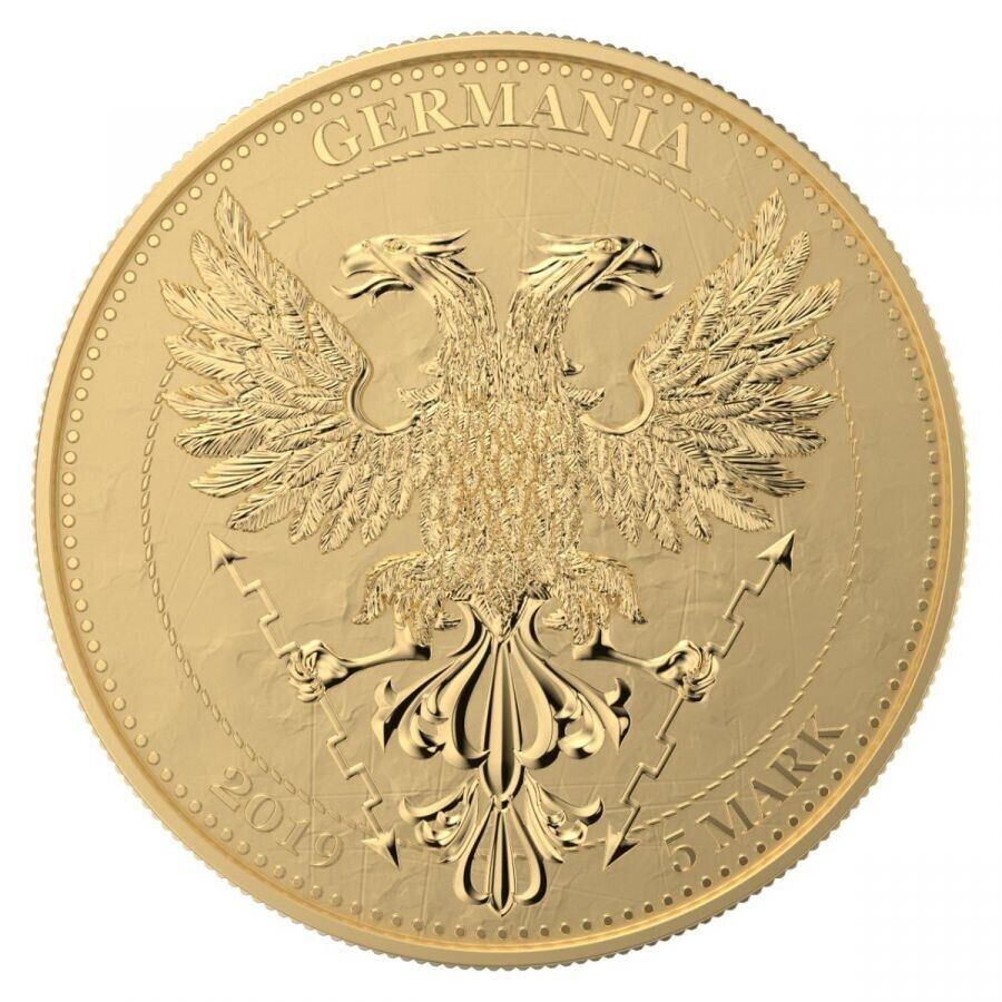 1 Oz Silver Coin 2019 5 Mark Germania Bejeweled Fly Mythical Forest Co ...