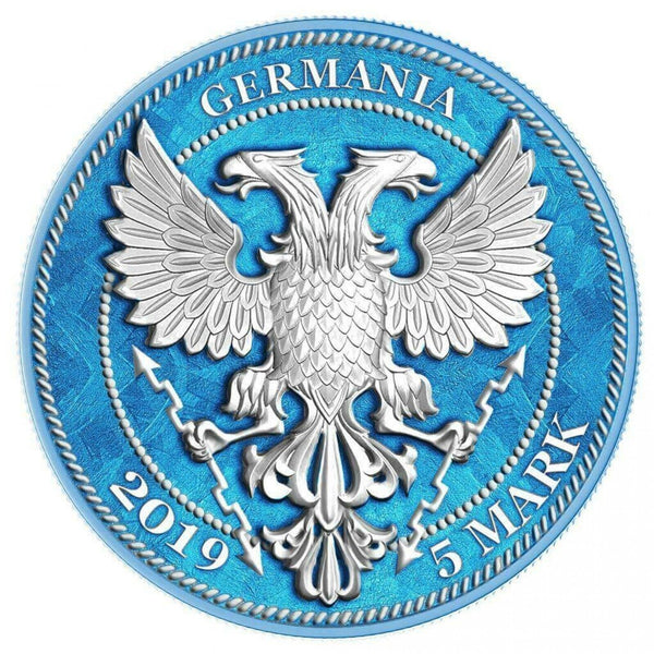 1 Oz Silver Coin 2019 5 Mark Germania Oak Leaf 12 Month Series - Janua ...