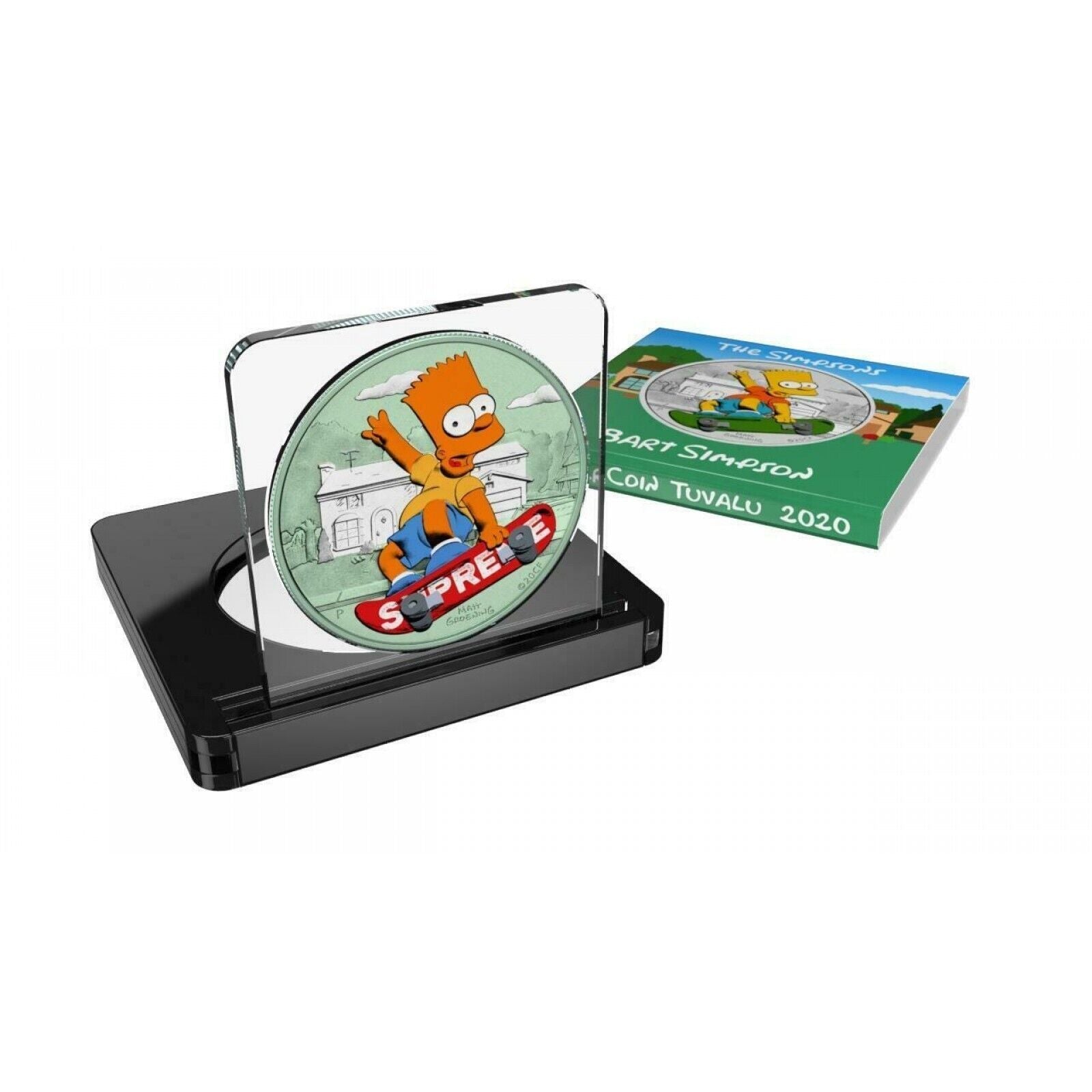 1 Oz Silver Coin 2020 Tuvalu $1 The Simpsons - Bart Simpson Supreme Co ...