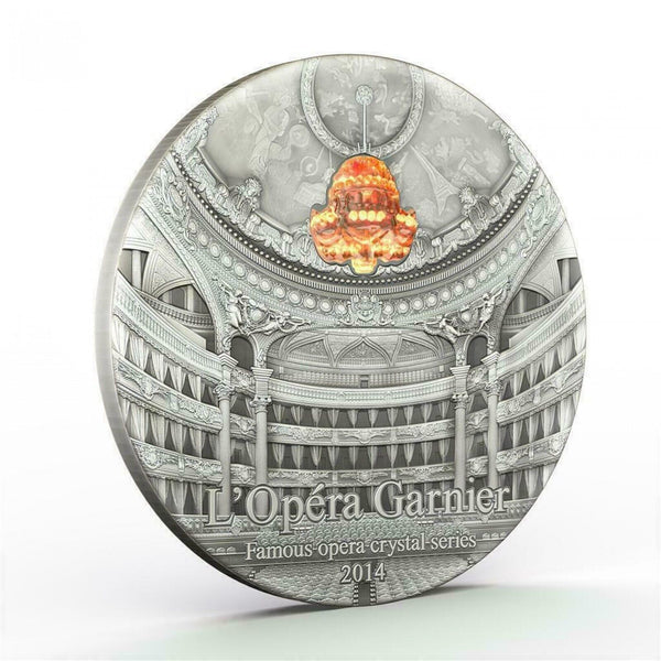 2 Oz Silver Coin 2014 $10 Palau Famous Opera Crystal Series Paris Pala ...